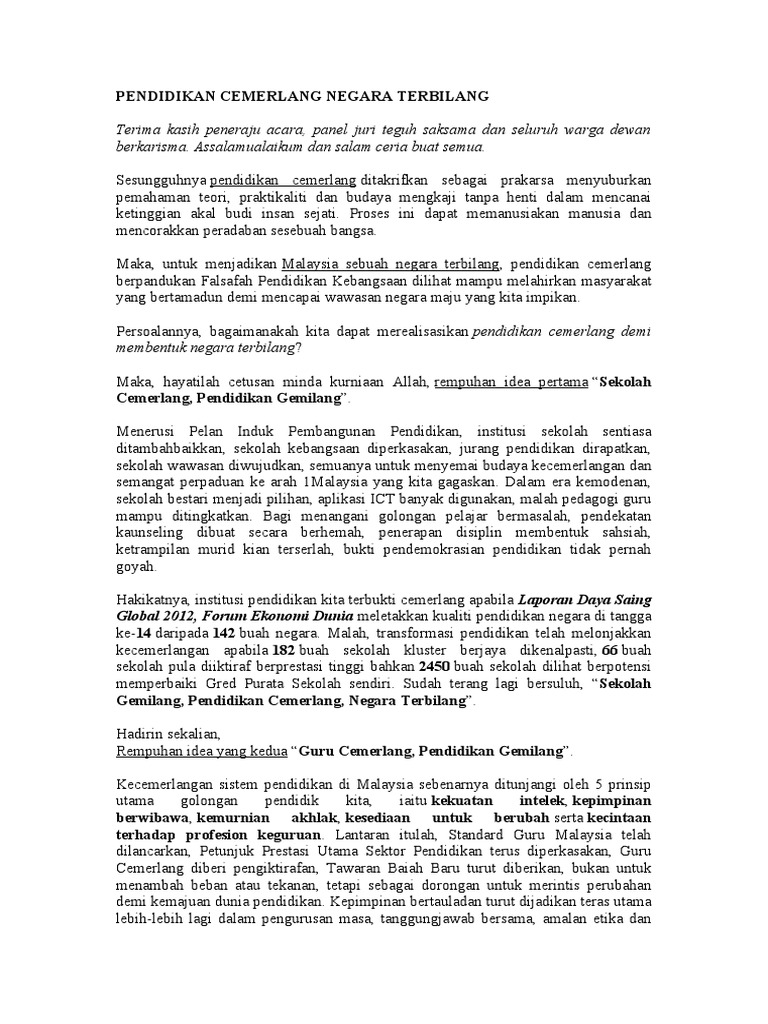 Contoh Teks Pidato | PDF