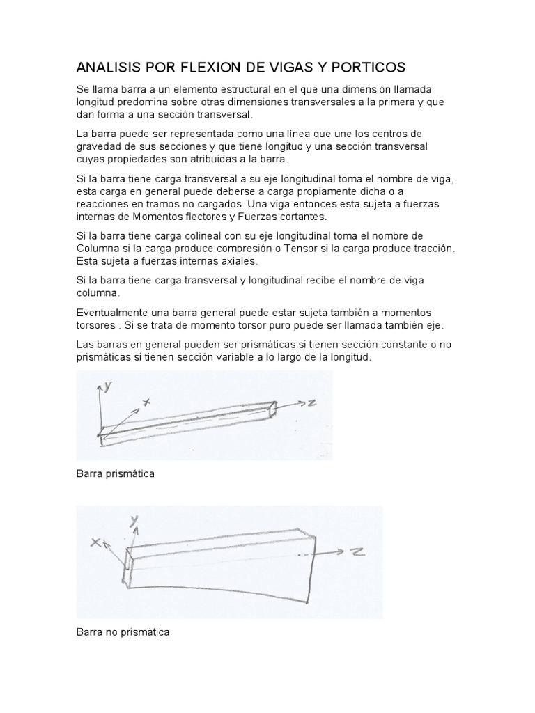 Analisis Por Flexion de Vigas y Porticos | PDF | Viga (Estructura) | Ecuaciones