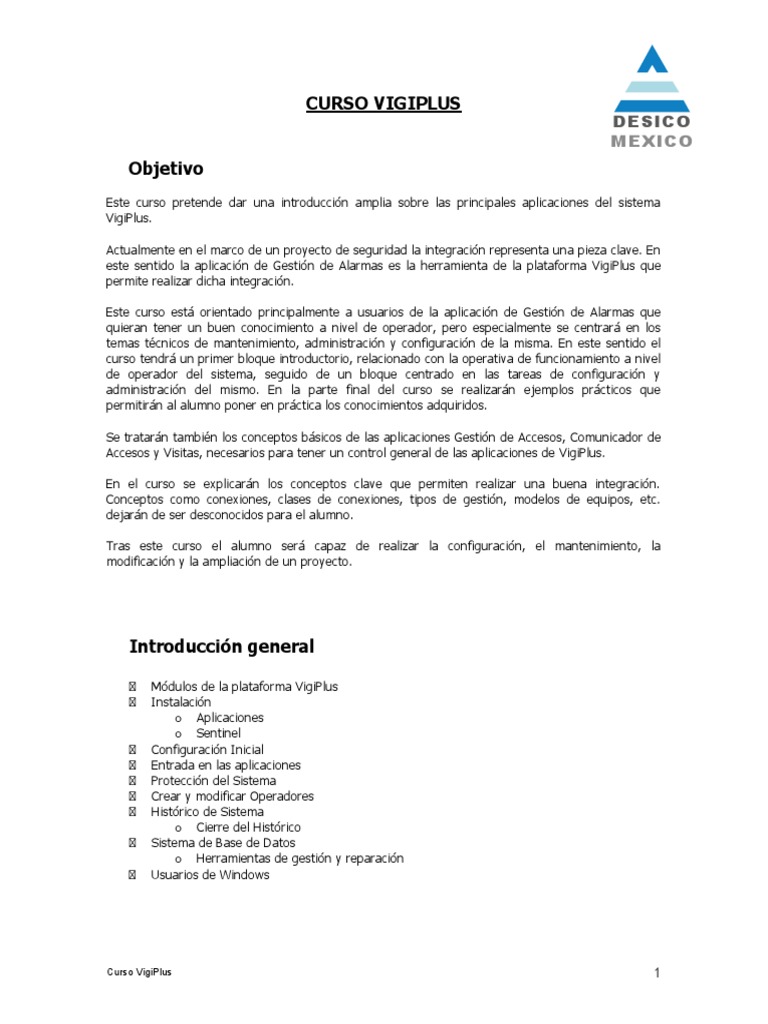 Temario Certificación Vigiplus | PDF | Software de la aplicacion ...