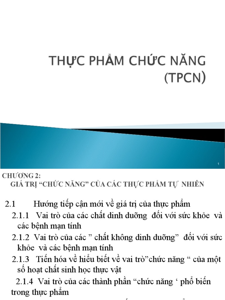 Bài giảng DD- TPCN | PDF