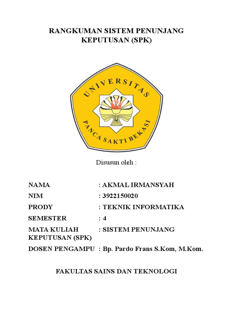 UAS SPK Akmal Irmansyah | PDF
