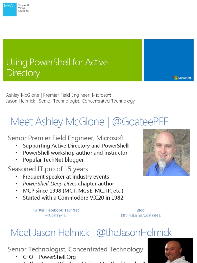 Using Powershell For Active Directory | PDF | Active Directory | Software