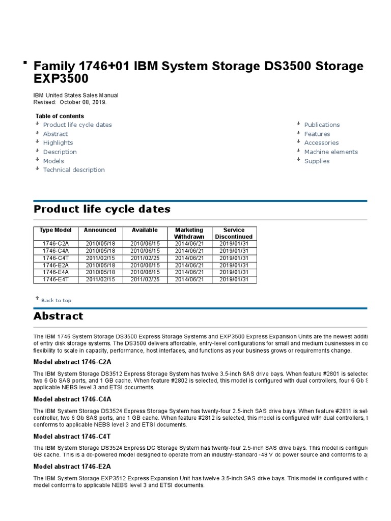 US - IBM System Storage DS3500 Storage Systems and EXP3500 | PDF | Hard Disk Drive | Computer ...