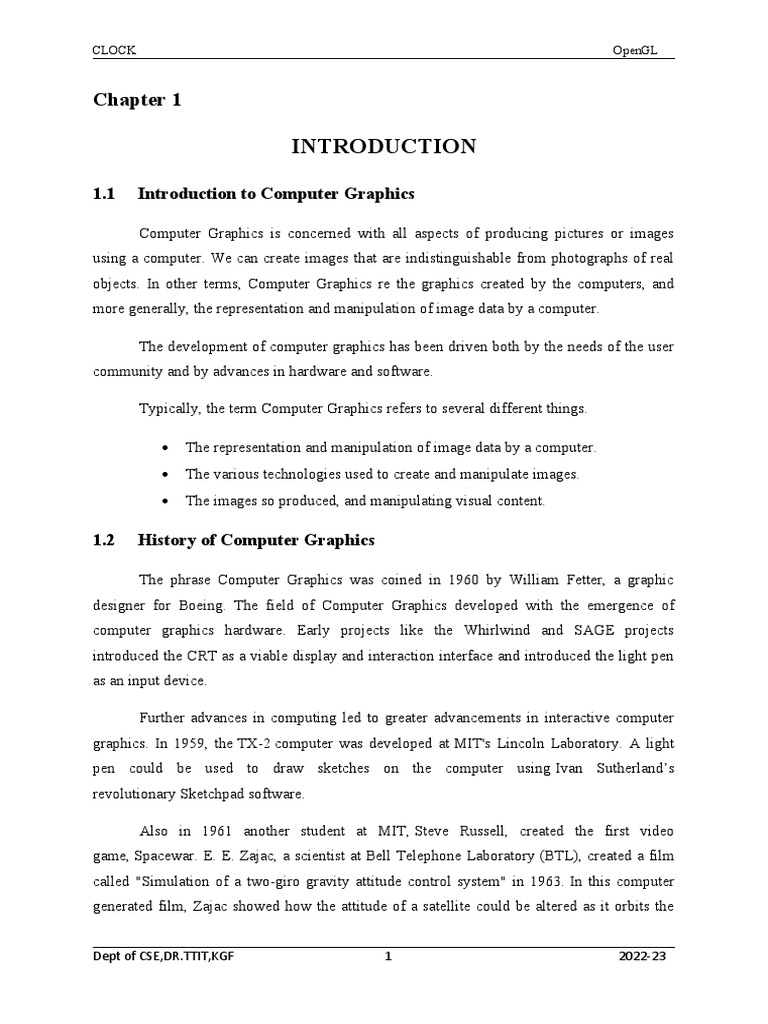 Computer Graphics Report | Download Free PDF | Computer Graphics | 3 D Computer Graphics