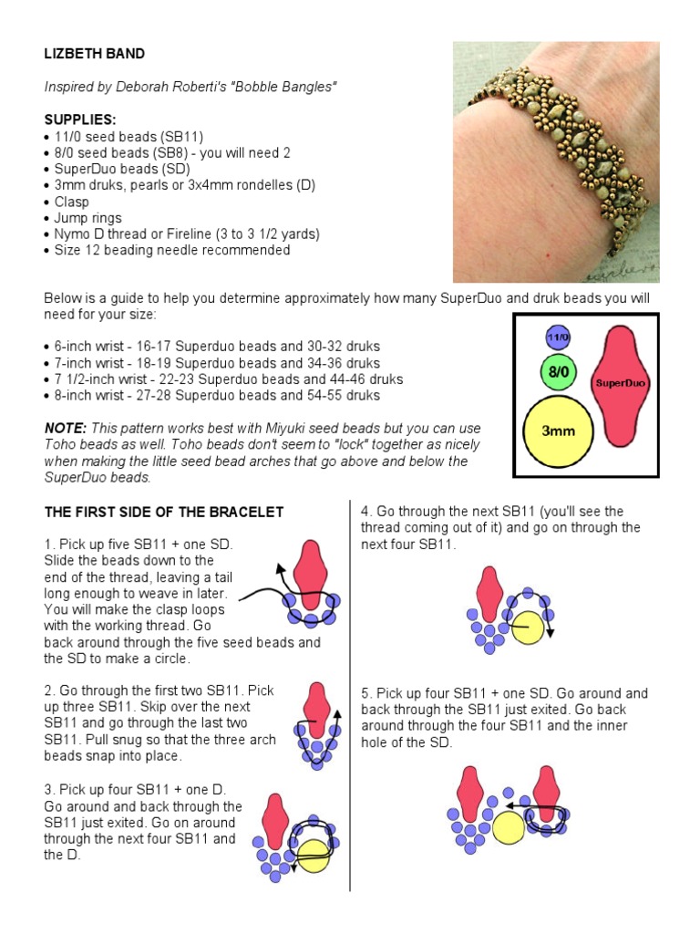 Lizbeth Band | PDF | Notions (Sewing) | Beadwork