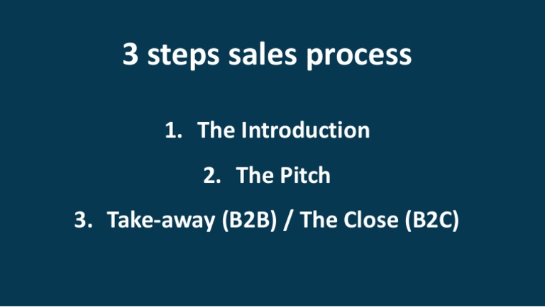 3 Steps Sales Process | PDF