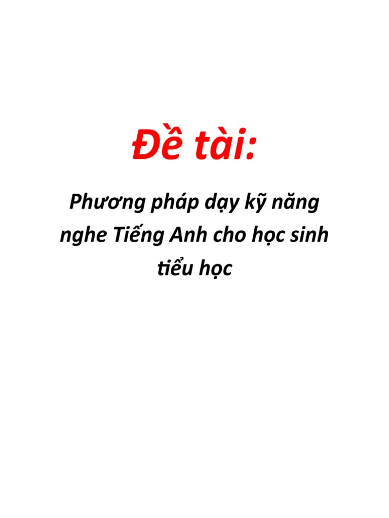 [123doc] - phuong-phap-day-ky-nang-nghe-tieng-anh-cho-hoc-sinh-tieu-hoc-pdf | PDF