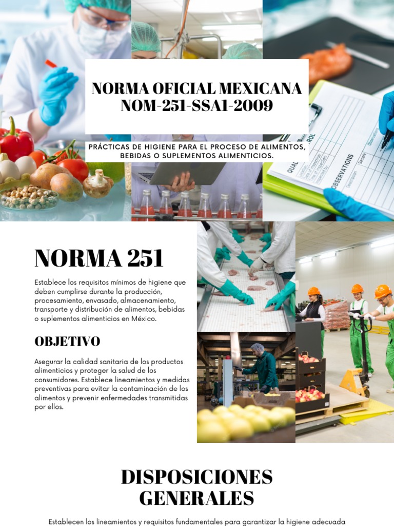 NORMA Oficial Mexicana NOM-251-SSA1-2009 | PDF | Alimentos | Suplementos dietéticos