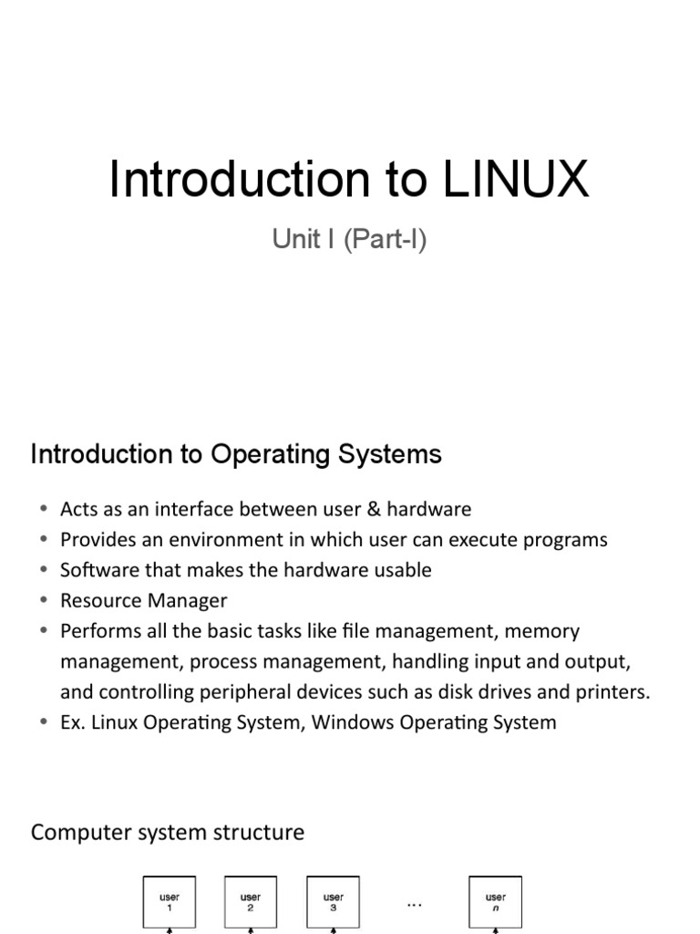 Unit-I-Introduction To LINUX (p1) | PDF | Unix | Operating System