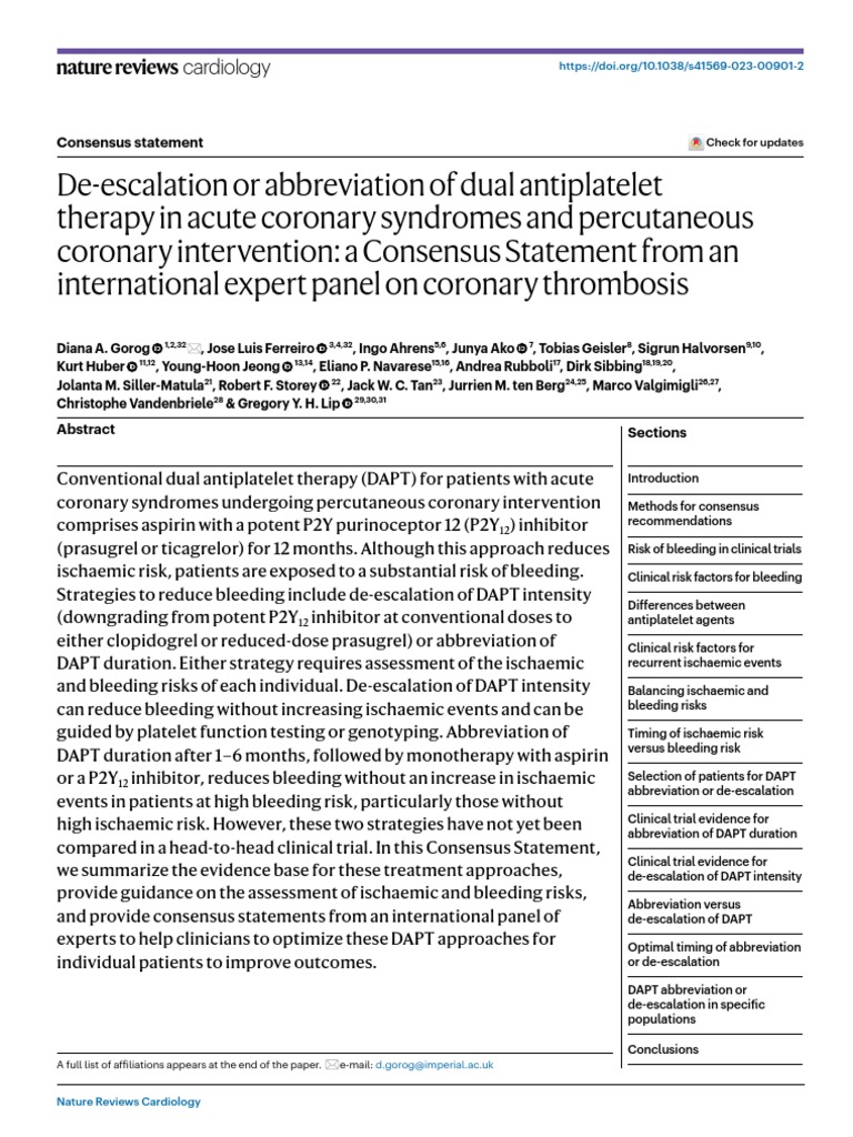 Cardiology: Nature Reviews | PDF | Percutaneous Coronary Intervention ...