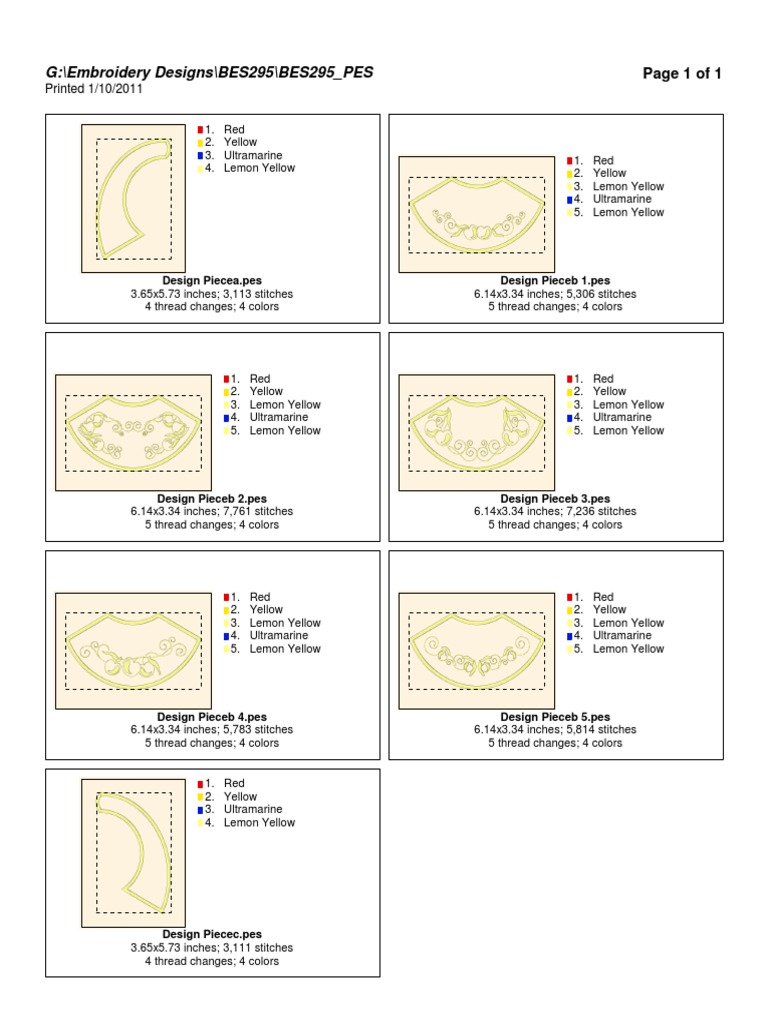 Bes295 - Colour Charts | PDF | Yellow | Textiles