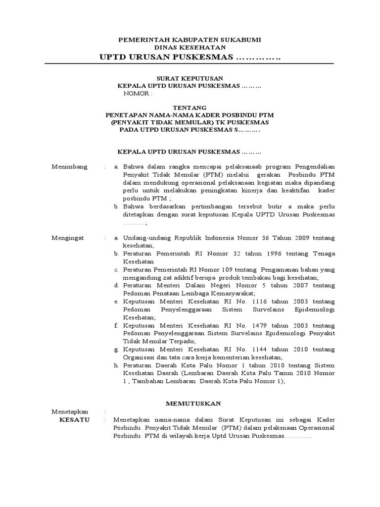 SK PTM Posbindu 2023 | PDF