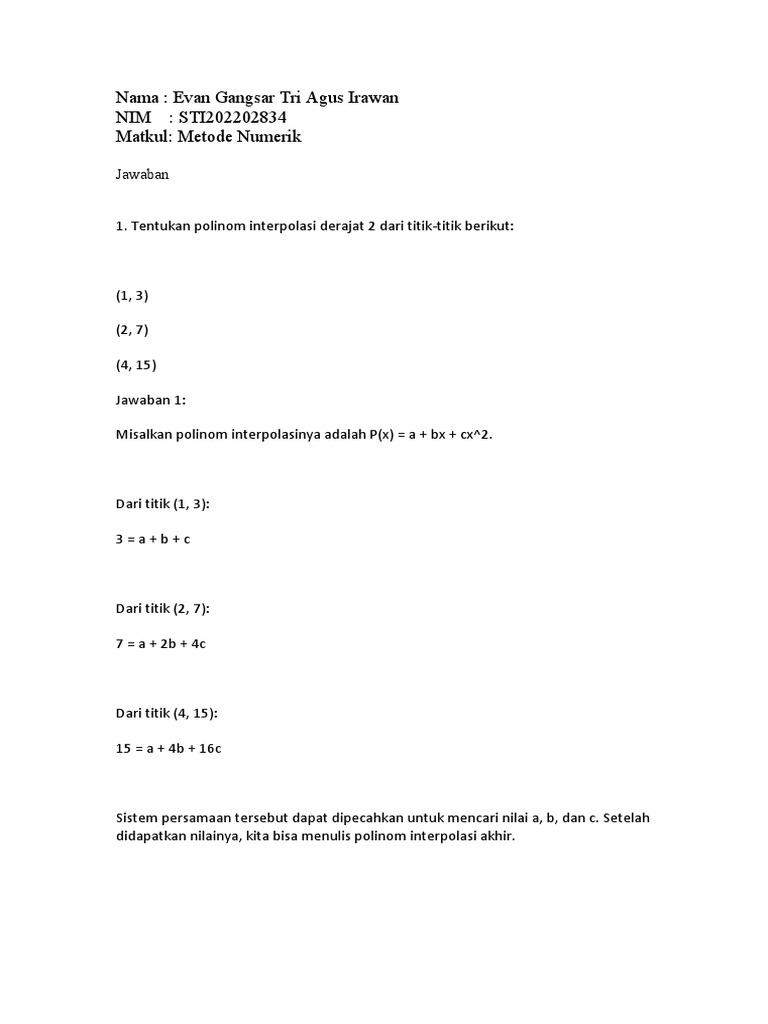 Evan Gangsar Tri Agus Irawan - STI202202834 | PDF