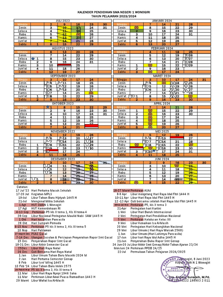 Kalender Pendidikan 2023/2024 | PDF