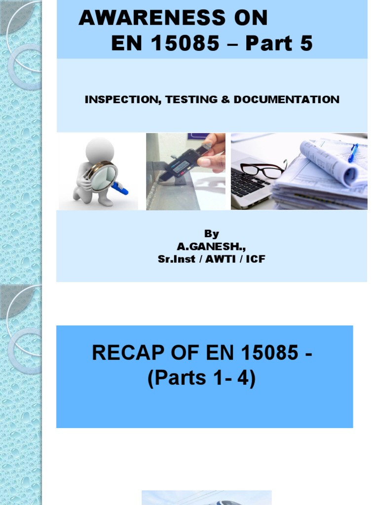 EN 15085-5: Welding Inspection Guide | PDF | Welding | Construction
