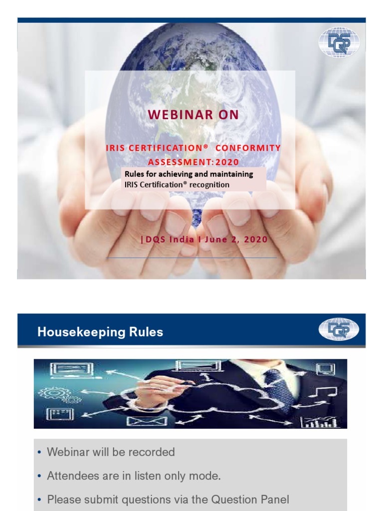 Iris Rules Webinar Presentation By Dqs Pdf Audit Certification