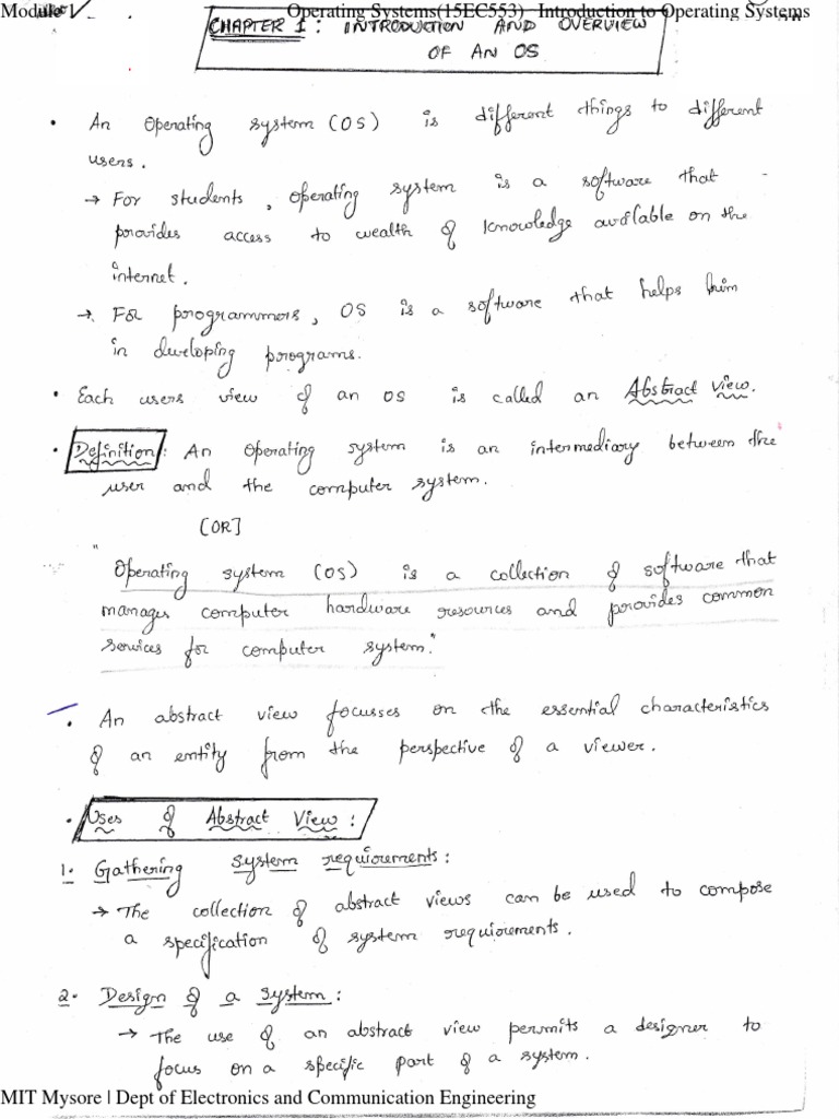 Module 1 Introduction To Operating Systems Pdf