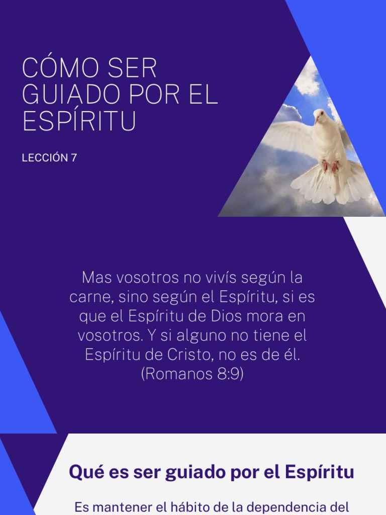L7 Cómo Ser Guiado Por El Espíritu | Descargar gratis PDF | espíritu Santo | Alma