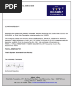 80G Certificate: Donation Receipt | PDF | Receipt | Income Tax