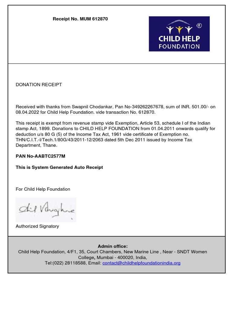 Donation | PDF | Tax Exemption | Income Tax