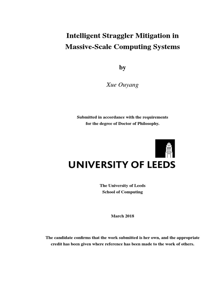 Intelligent Straggler Mitigation in Massive-Scale Computing Systems | PDF | Software As A ...