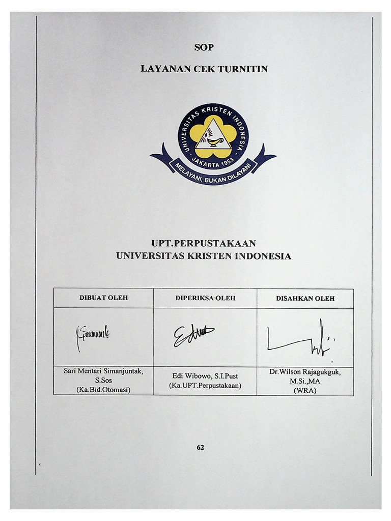 SOP Layanan Cek Turnitin | PDF