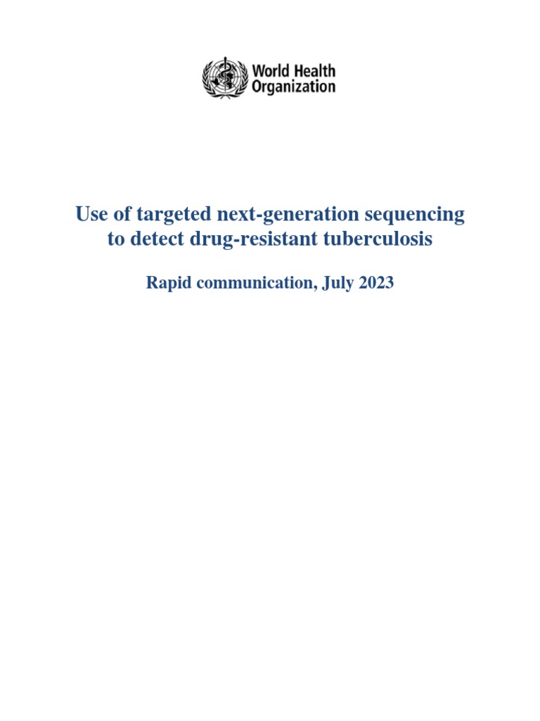 Use of Targeted Next-Generation Sequencing To Detect Drug-Resistant Tuberculosis | PDF ...