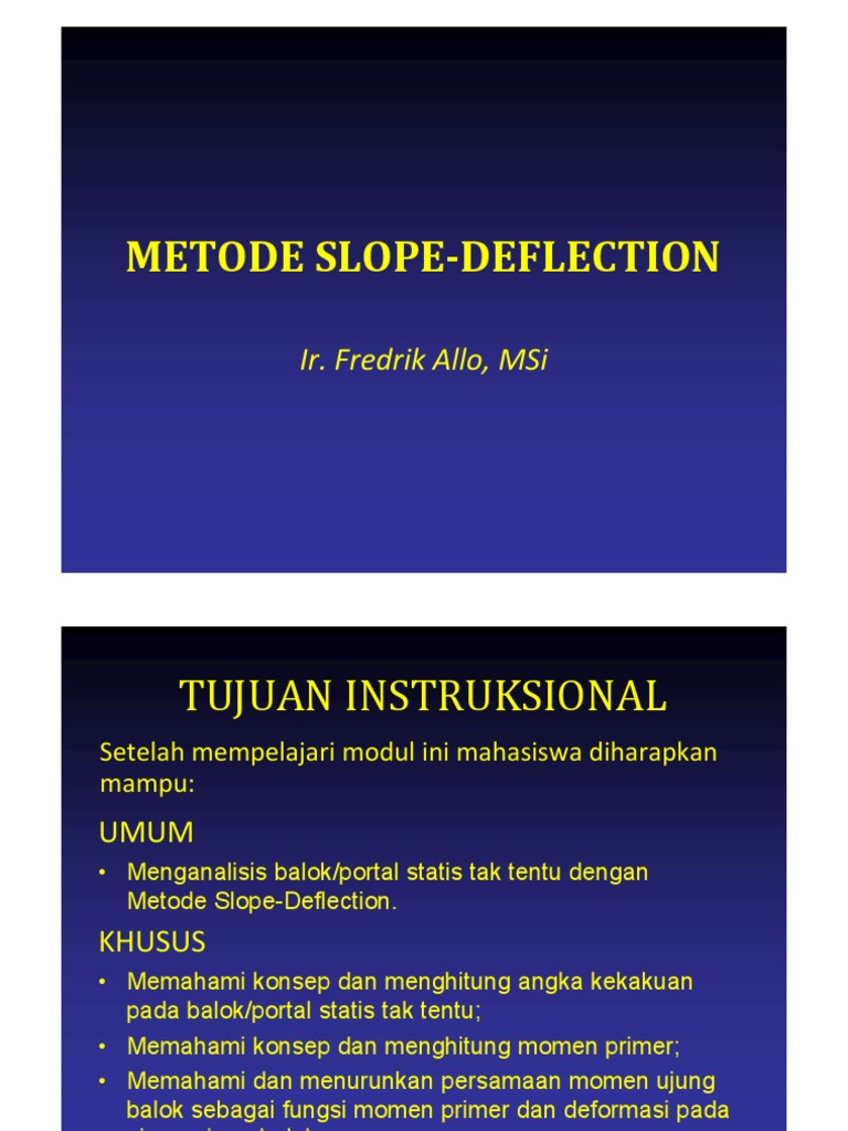 FA04 - Metode Slope-Deflection | PDF