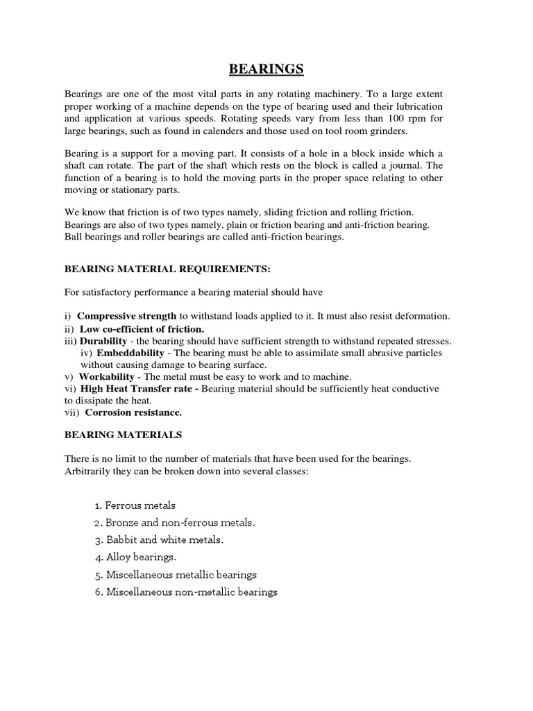 1.3. BTR - Bearing Notes | PDF | Business | Technology & Engineering