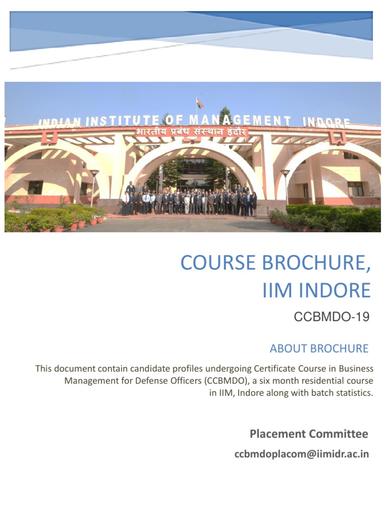 IIM Indore Corporate Brochure | PDF | Cognition | Cognitive Science