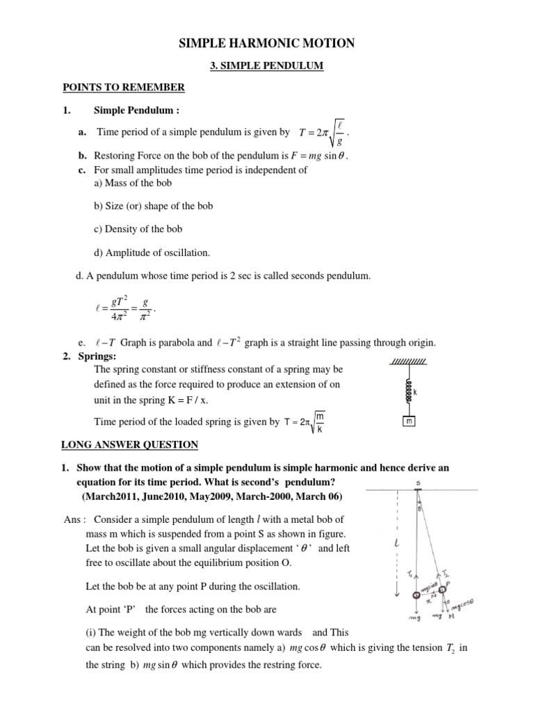 2 SimplePendulum | PDF | Pendulum | Mechanics
