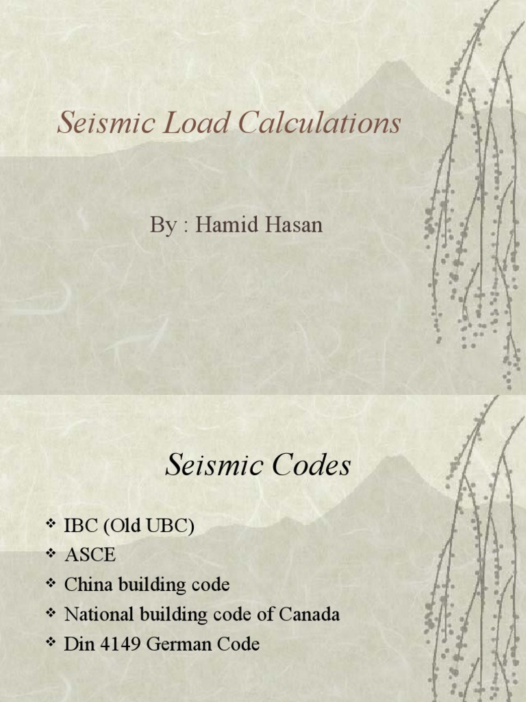 Seismic Load Calculations | Download Free PDF | Earthquakes | Moment Magnitude Scale