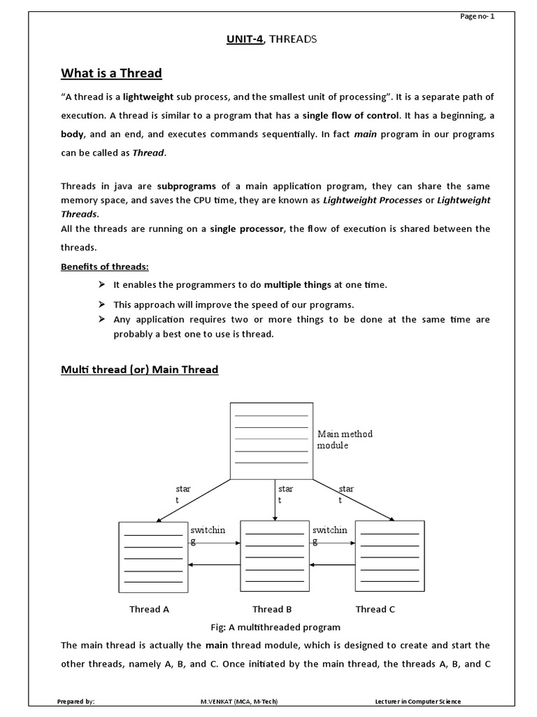 U4 Java | PDF | Process (Computing) | Thread (Computing)