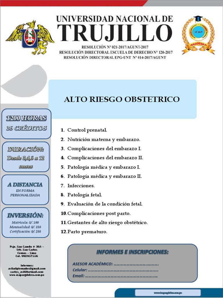 Alto Riesgo Obstetrico | PDF Alto Riesgo Obstetrico | PDF