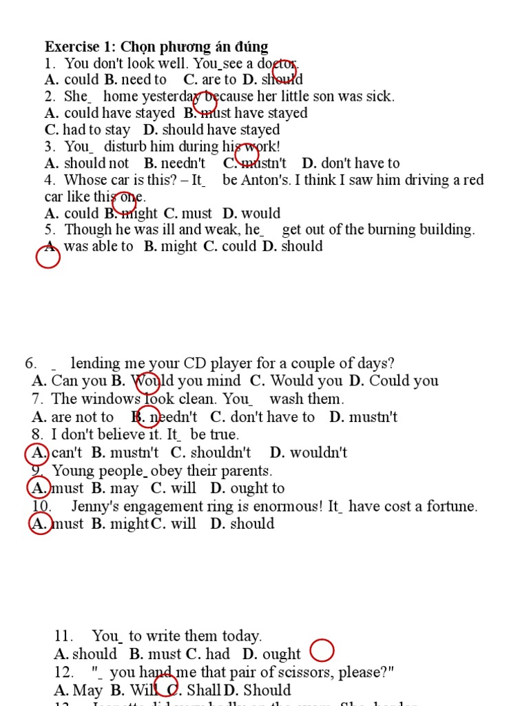 g11 Modal Verbs | PDF