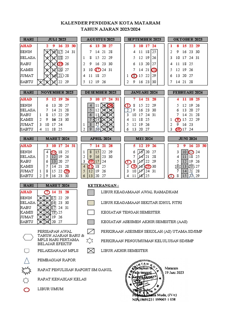 Kaldik 2023-2024 | PDF