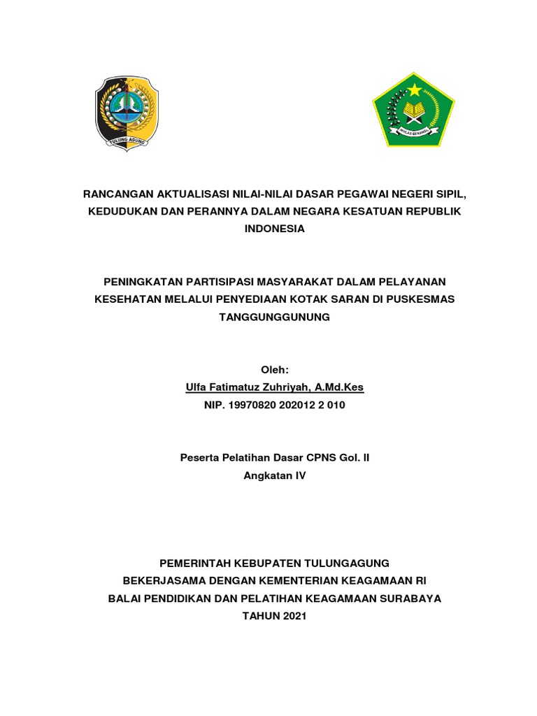 Revisi - 01 - Draf RA - Ulfa Fatimatuz Zuhriyah | PDF