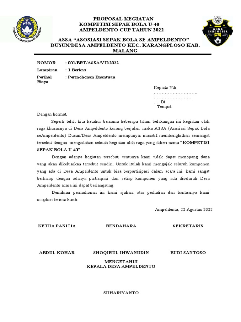 Proposal Kompetisi ASSA 2022 | PDF