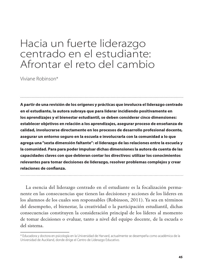 Robinson | PDF | Enseñando | Liderazgo