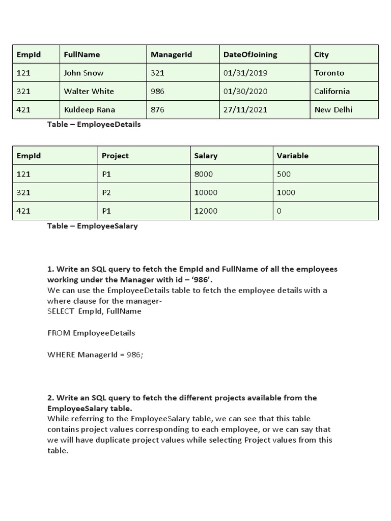 Extra Queries | PDF | Sql | Data Management Software Extra Queries | PDF | Sql | Data Management Software
