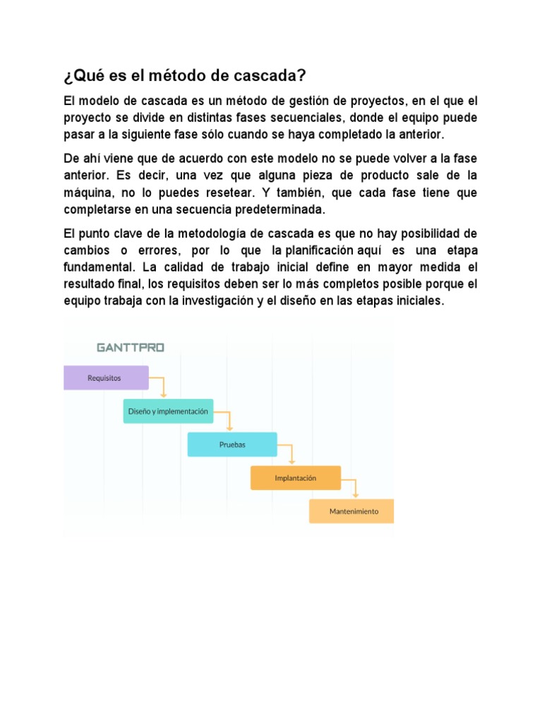 Modelo de Cascada | Descargar gratis PDF | Software | Ingeniería Informática