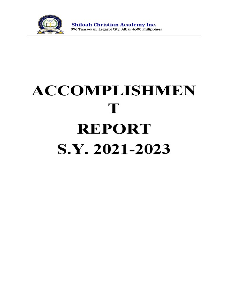 Accomplishment Report - Teacher Maris | PDF | Goal | Mindset