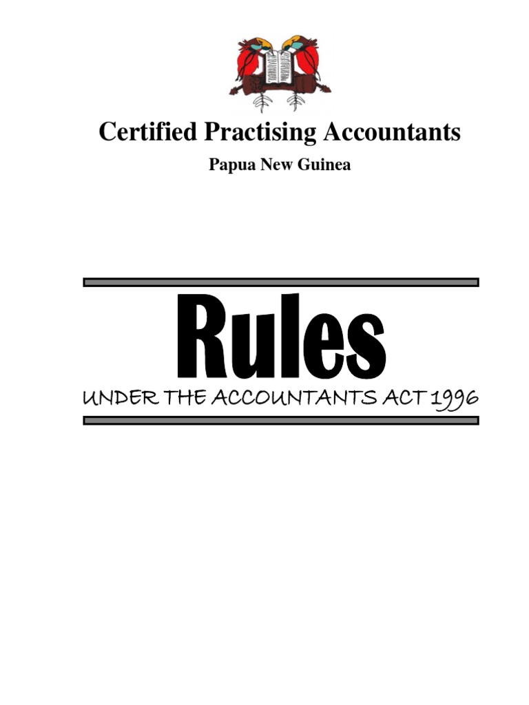 Cpa PNG Rules | PDF | Accountant | Certified Public Accountant