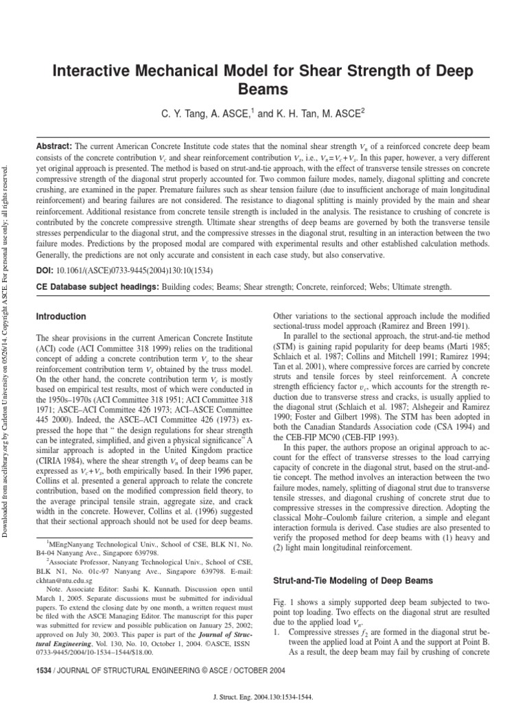 Interactive Mechanical Model For Shear Strength of Deep-Tan | Download Free PDF | Strength Of ...