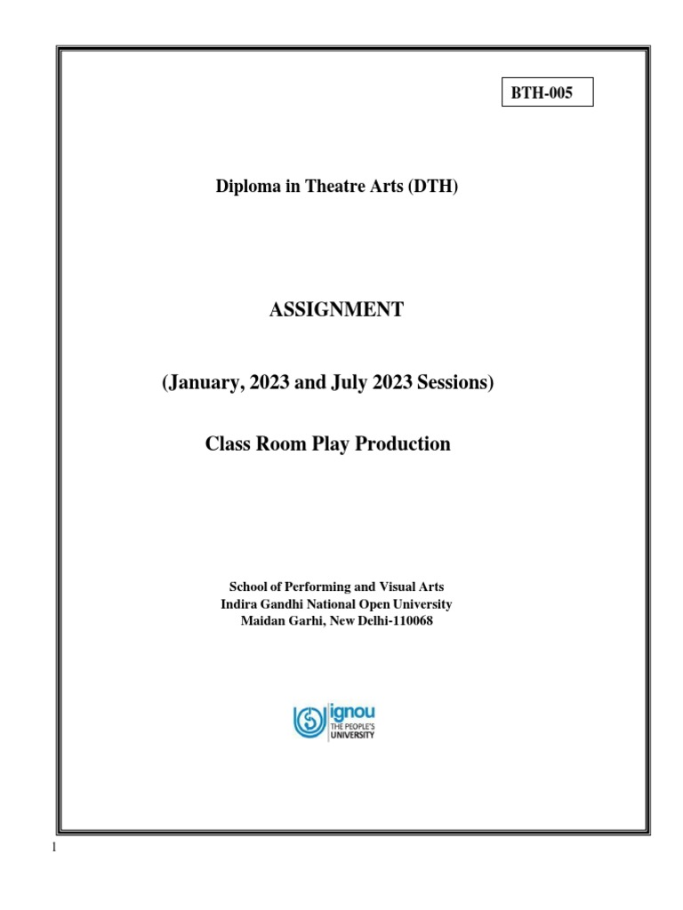 BTHI-05 Assignments Jan - July 2023 | PDF | Question | Human Communication
