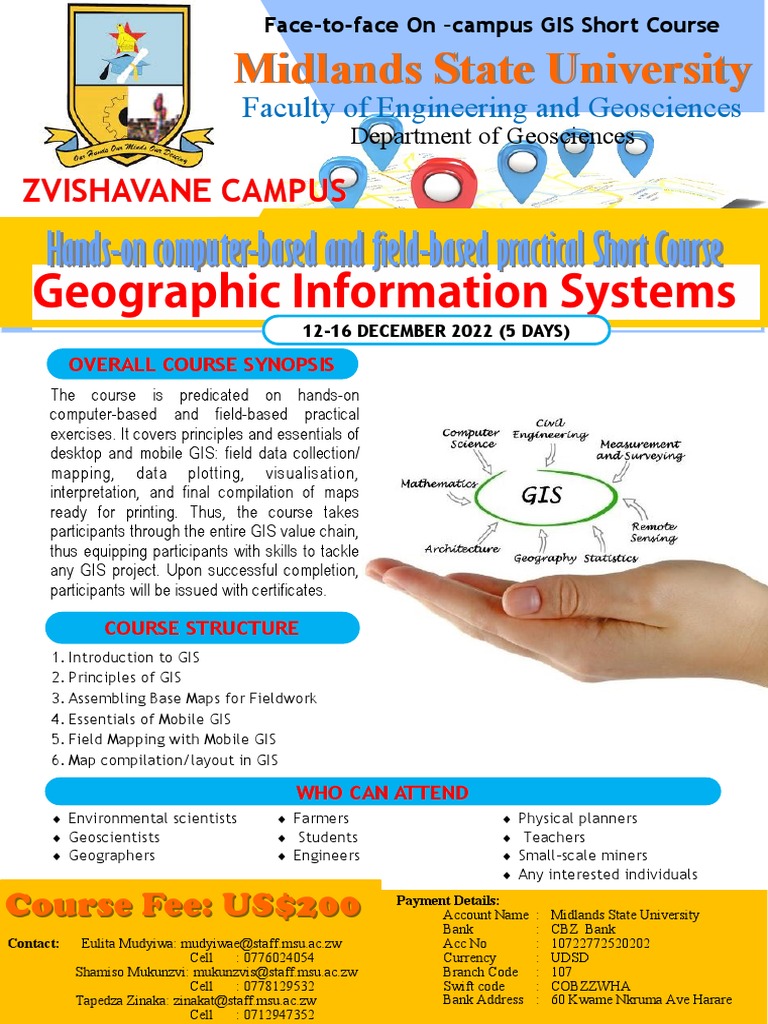GIS Short Course Final Advert | PDF | Geographic Information System | Data