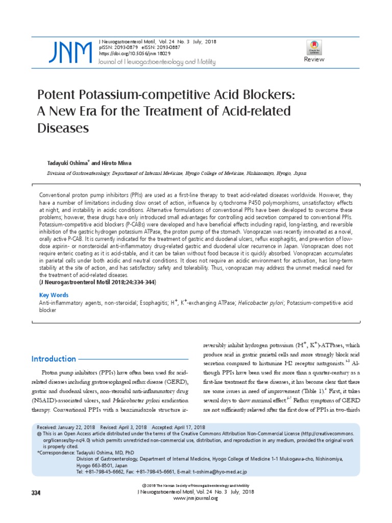 Acid Blockers | PDF | Gastroesophageal Reflux Disease | Medical Treatments