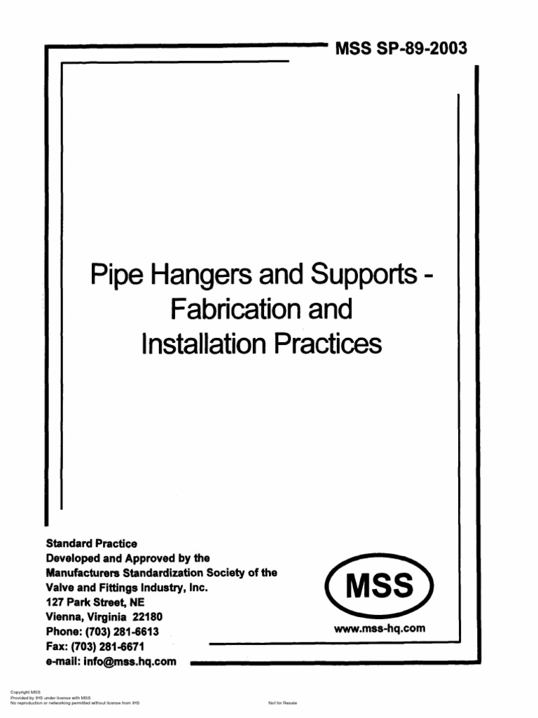(MSS SP-89) Fab and Install (2003) | PDF | Metal Fabrication | Pipe ...