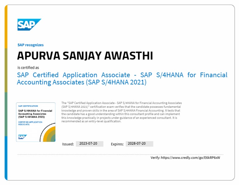 SAP Certified Application Associate SAP S 4HANA For Financial ...