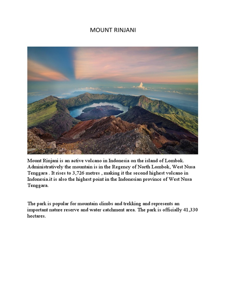 MOUNT RINJANI | PDF